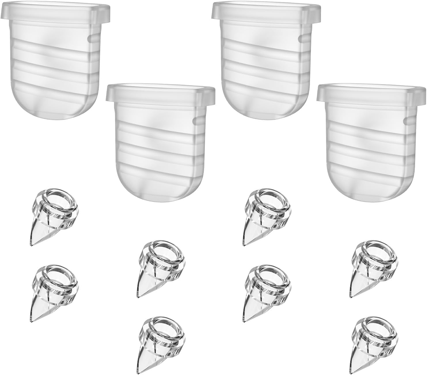 8pcs Duckbill Valve, 4pcs Silicone Diaphragm Wearable Breast Pump ...