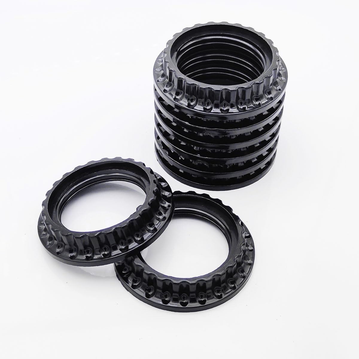8pcs E26 Lamp Shade Ring - Black Collar Rings Bakelite 1-3/8" Lamp ...