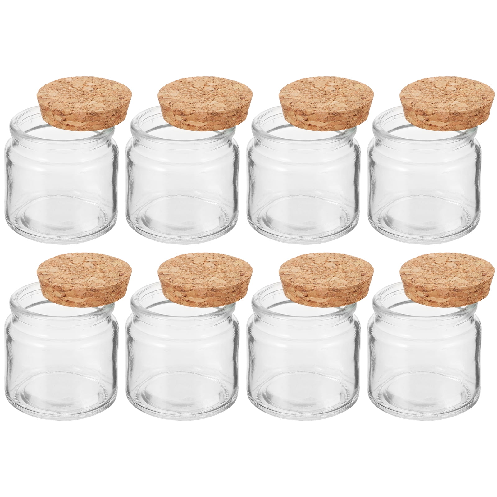 Onaparter 8pcs Empty Candle Jars Glass Candle Jars with Lids Candle ...