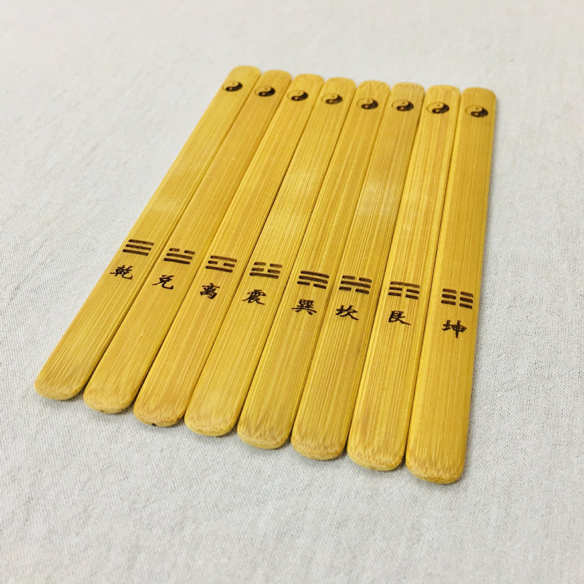 8pcs Engraved Bamboo Divination Sticks Chinese Dancing Sticks Buddhist ...