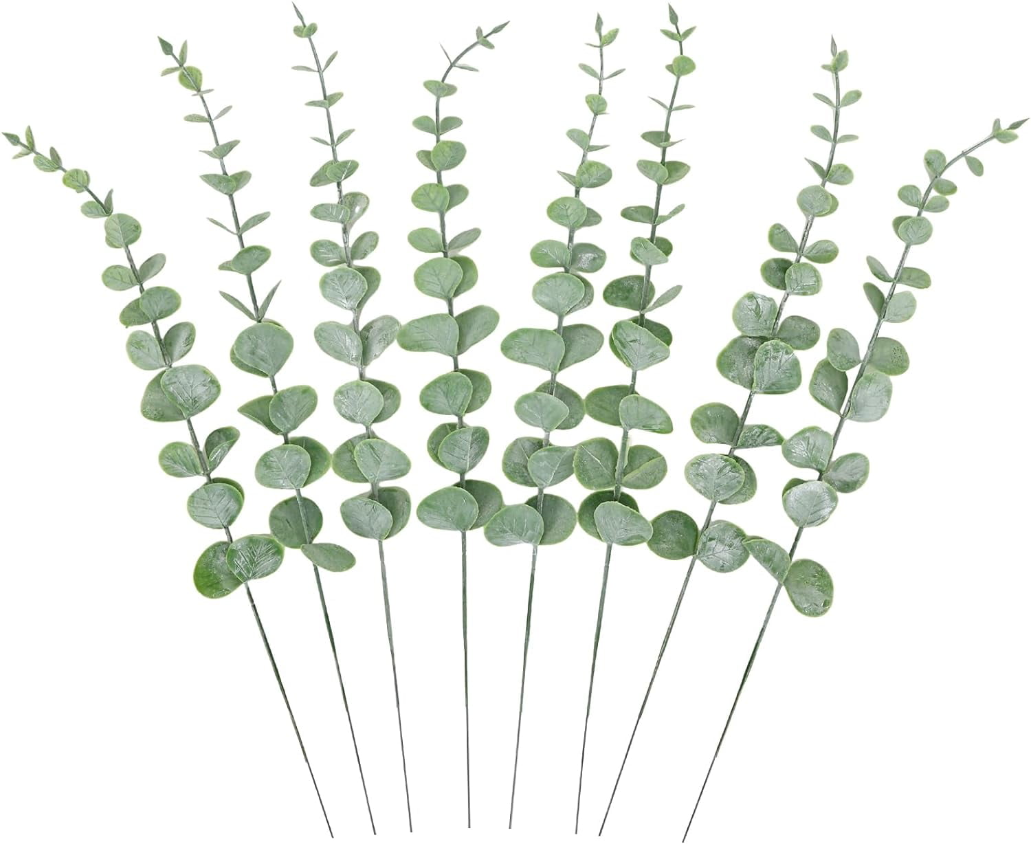 8pcs Eucalyptus Stems Decor 14.1 Inch Artificial Eucalyptus Leaves Fake ...