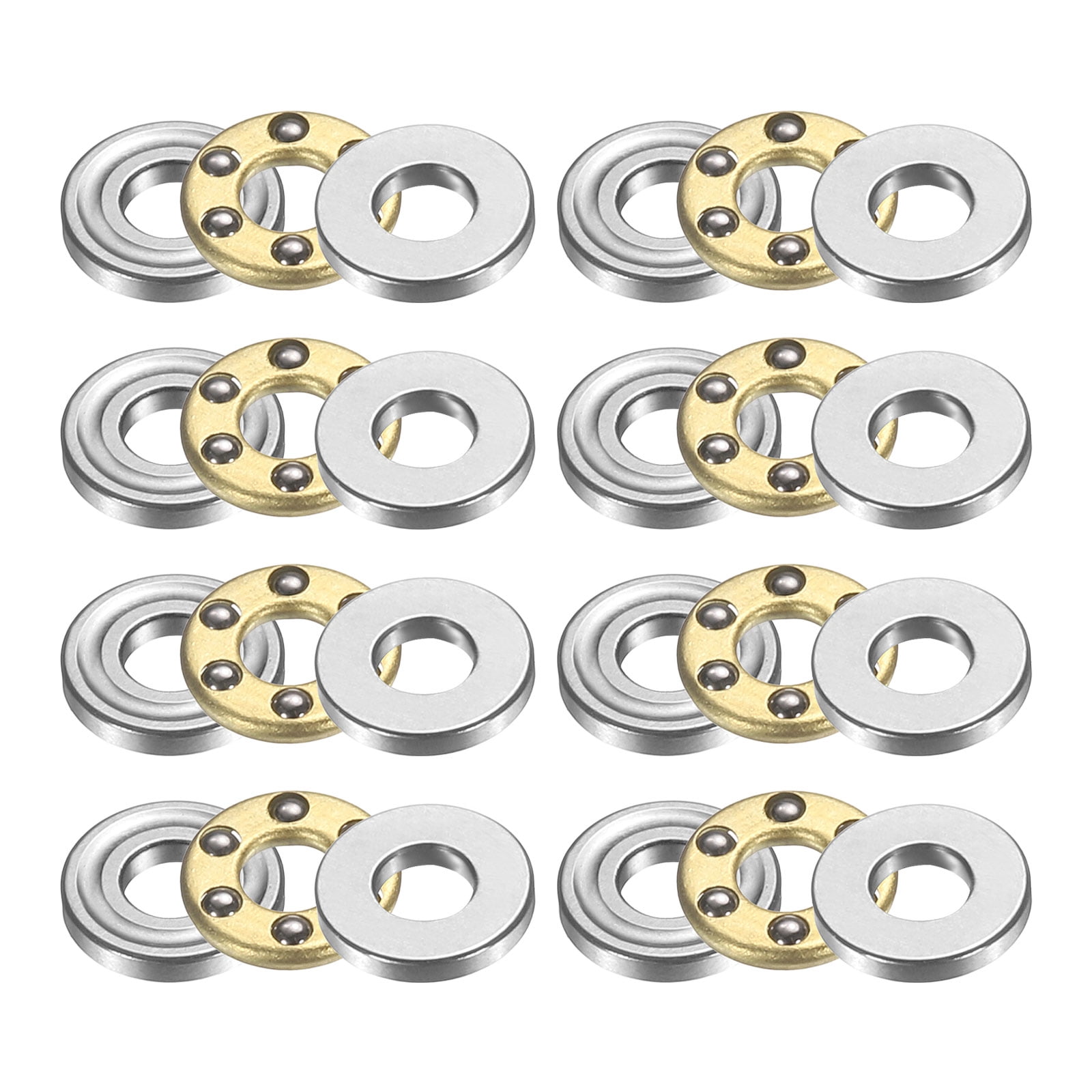8pcs F2.5-6M Thrust Ball Bearings, 2.5mm x 6mm x 3mm Miniature Thrust ...