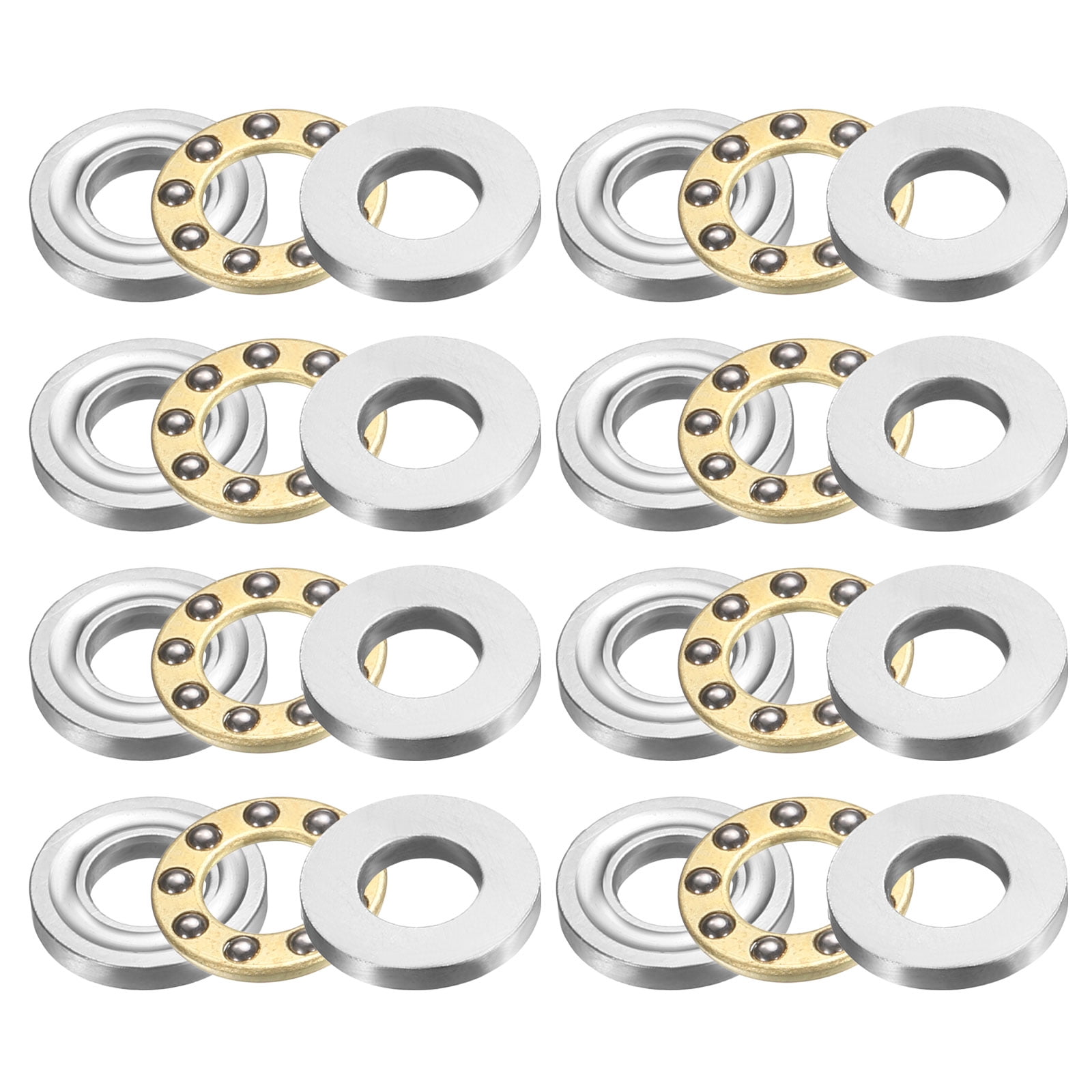 8pcs F4-9M Thrust Ball Bearings, 4mm x 9mm x 4mm Miniature Thrust ...