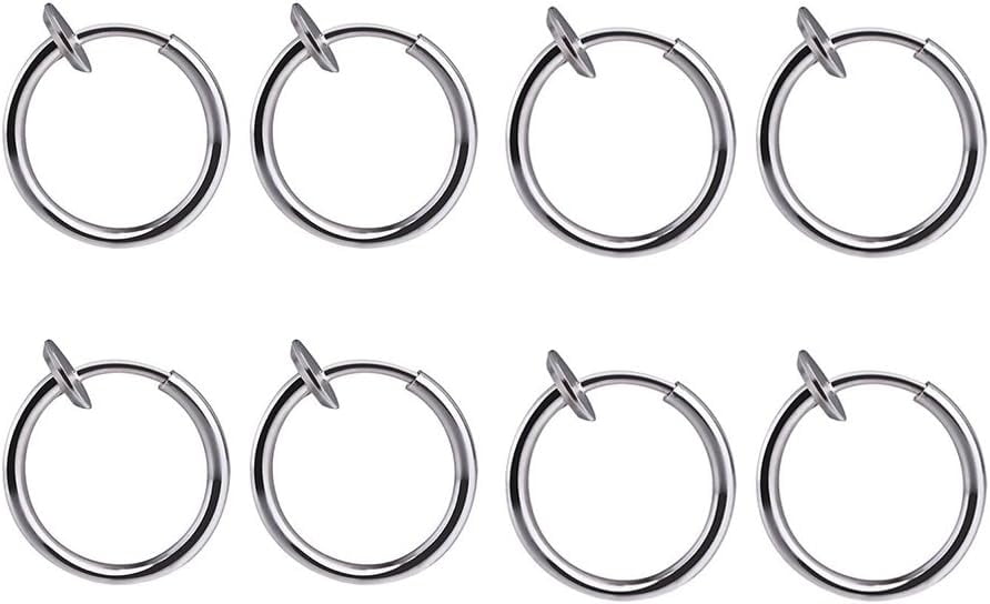 8pcs Face Nose Ring 316L Surgical Stainless Steel Fake Piercings Nose ...
