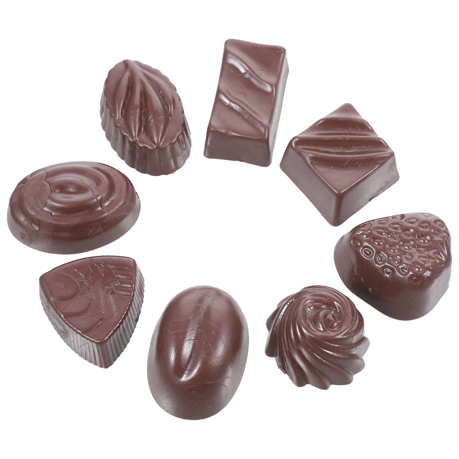8pcs Fake Chocolate Props Simulated Chocolates Models Bulk Faux Dessert ...