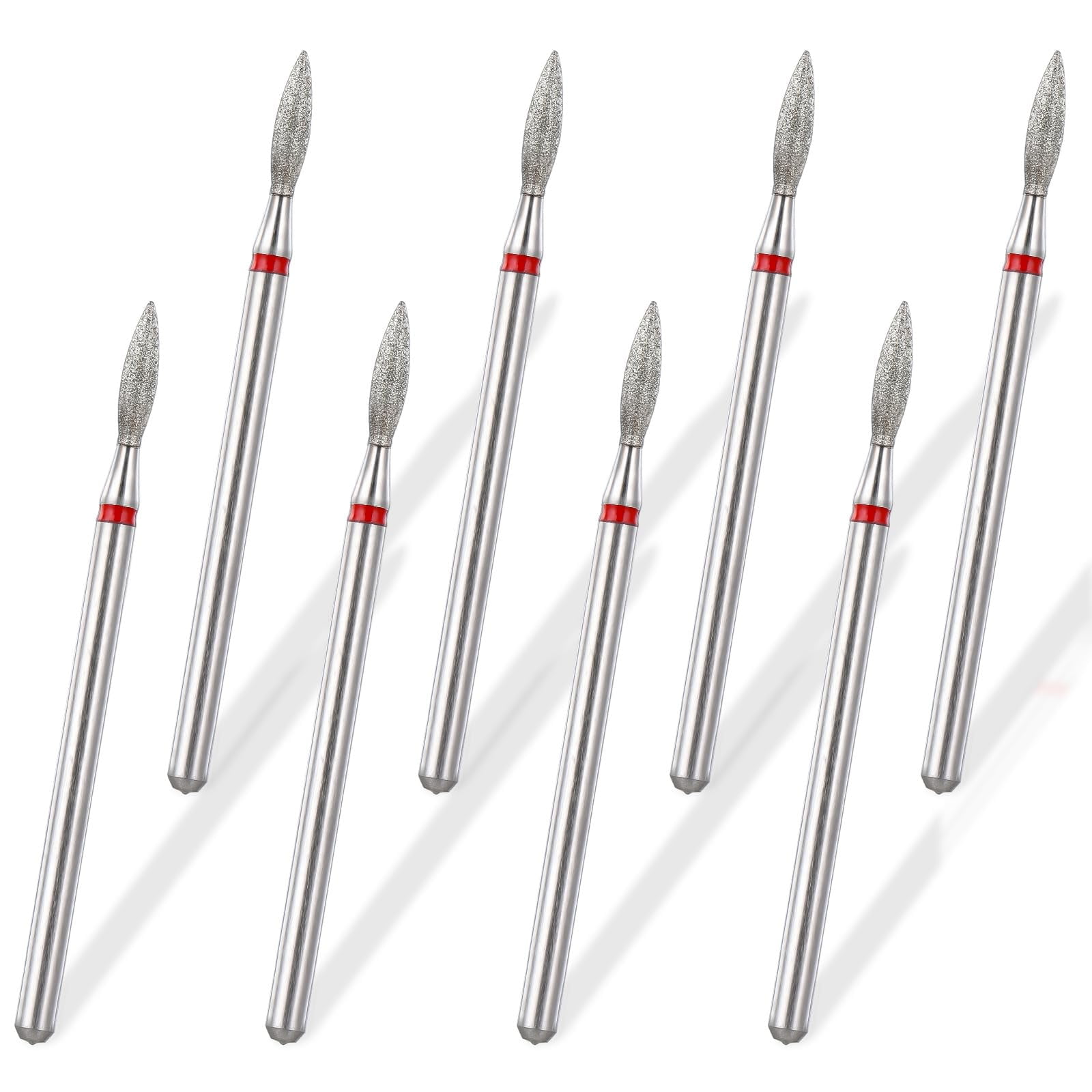 8pcs Flame Cuticle Bit, Cuticle Clean Nail Bit Fine Grit, Russian ...