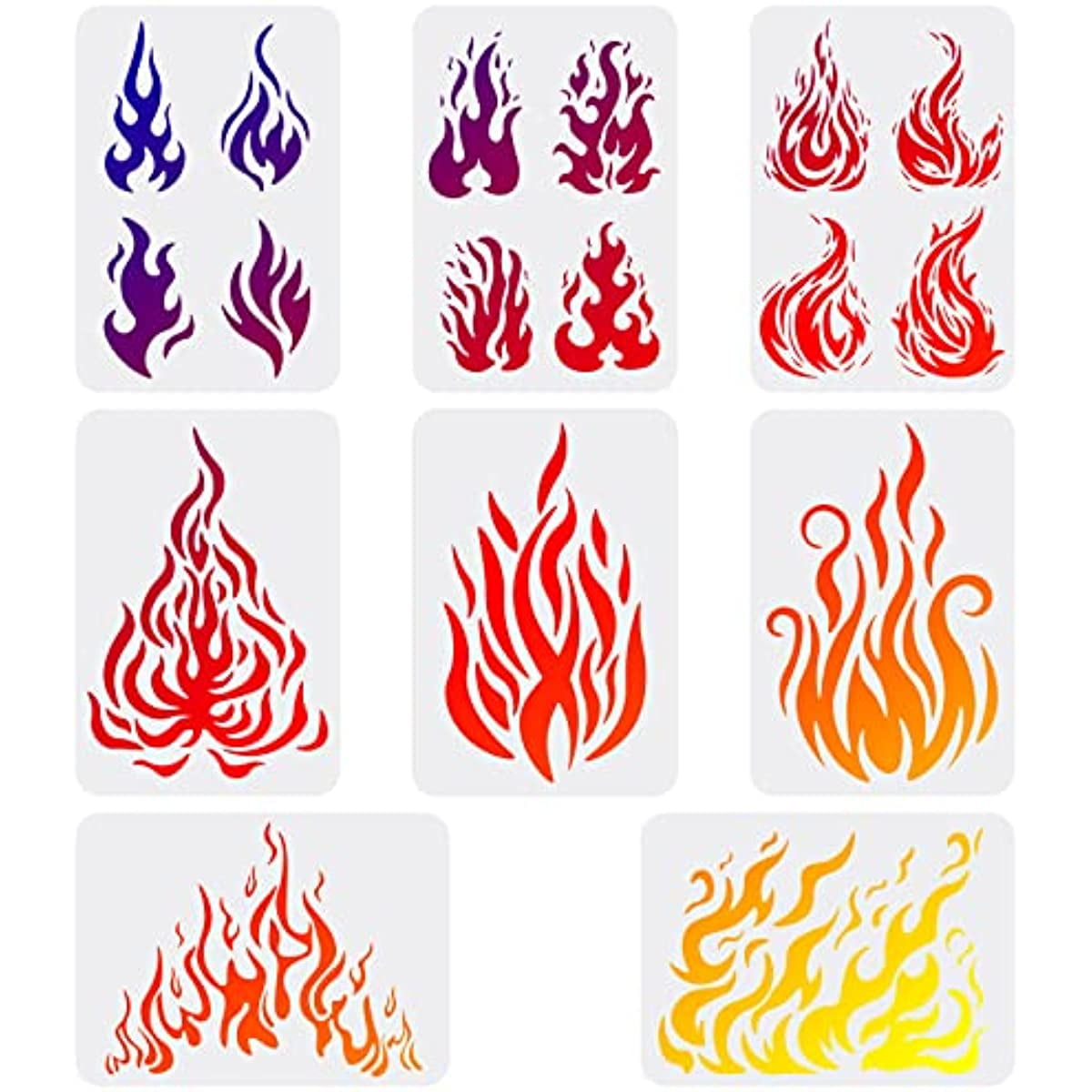 Fire Flames Stencil
