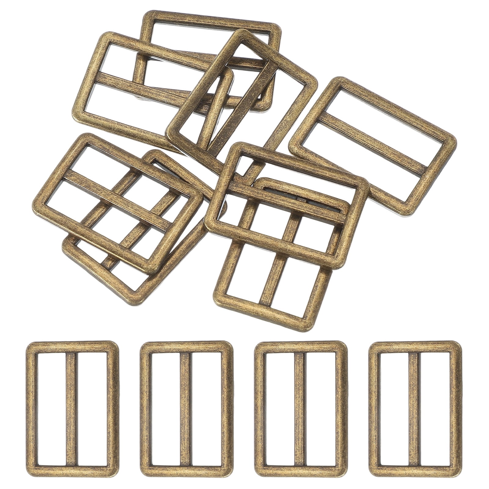 8pcs Flat Metal Slide Buckle, 1.2" Zinc Alloy Adjustable Buckles ...