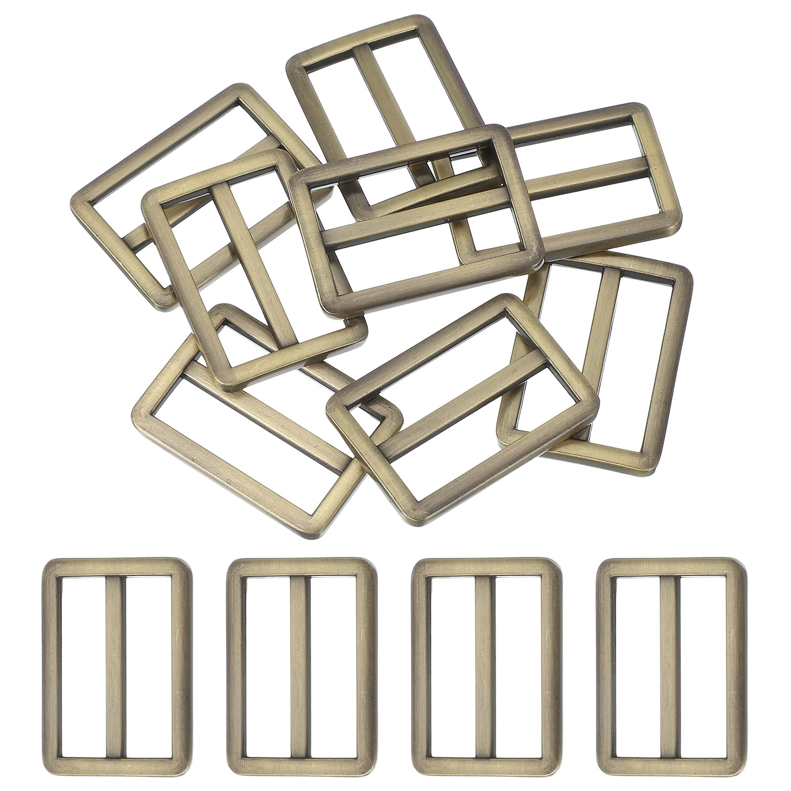 8pcs Flat Metal Slide Buckle, 1.2" Zinc Alloy Adjustable Buckles ...