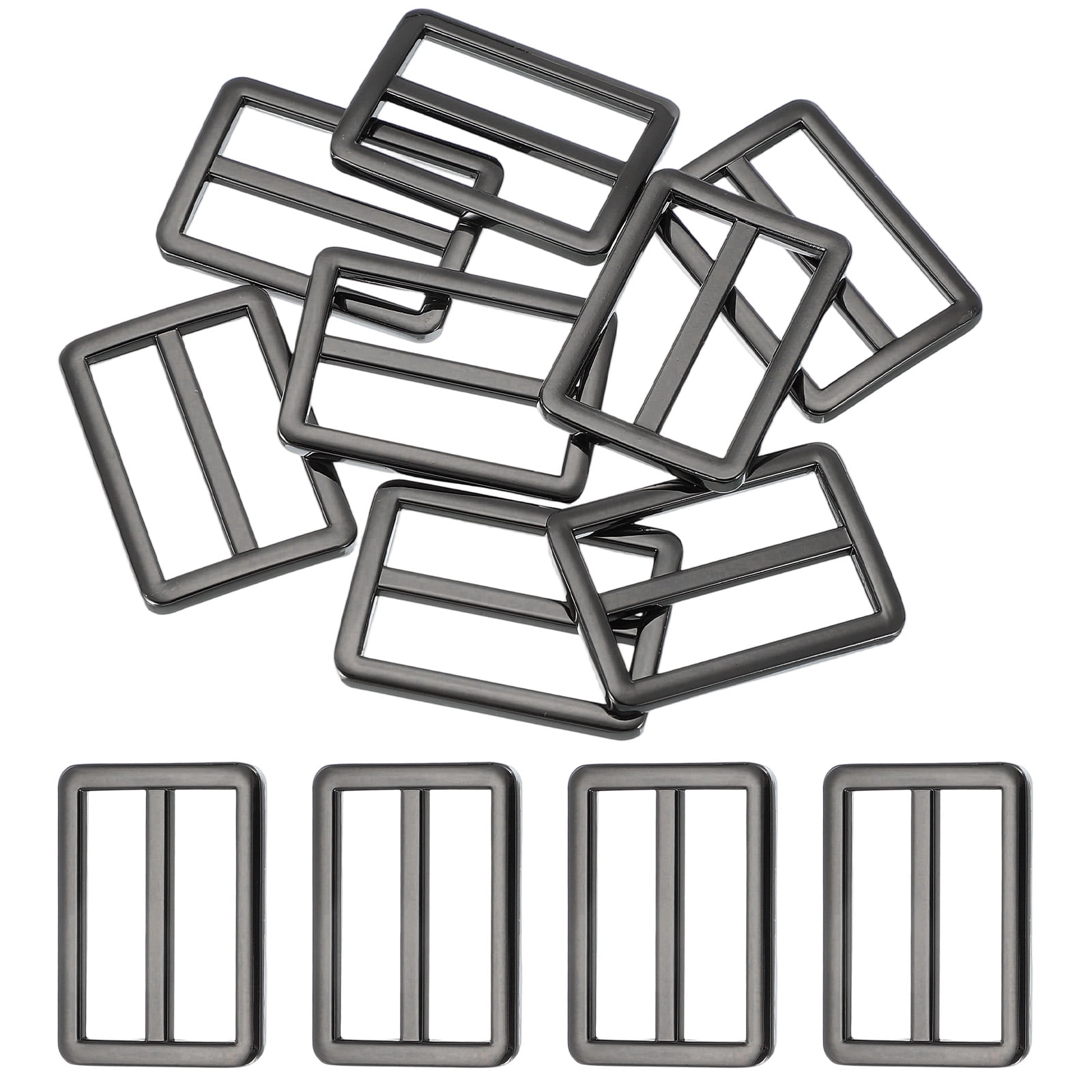 8pcs Flat Metal Slide Buckle, 1.2" Zinc Alloy Adjustable Buckles ...