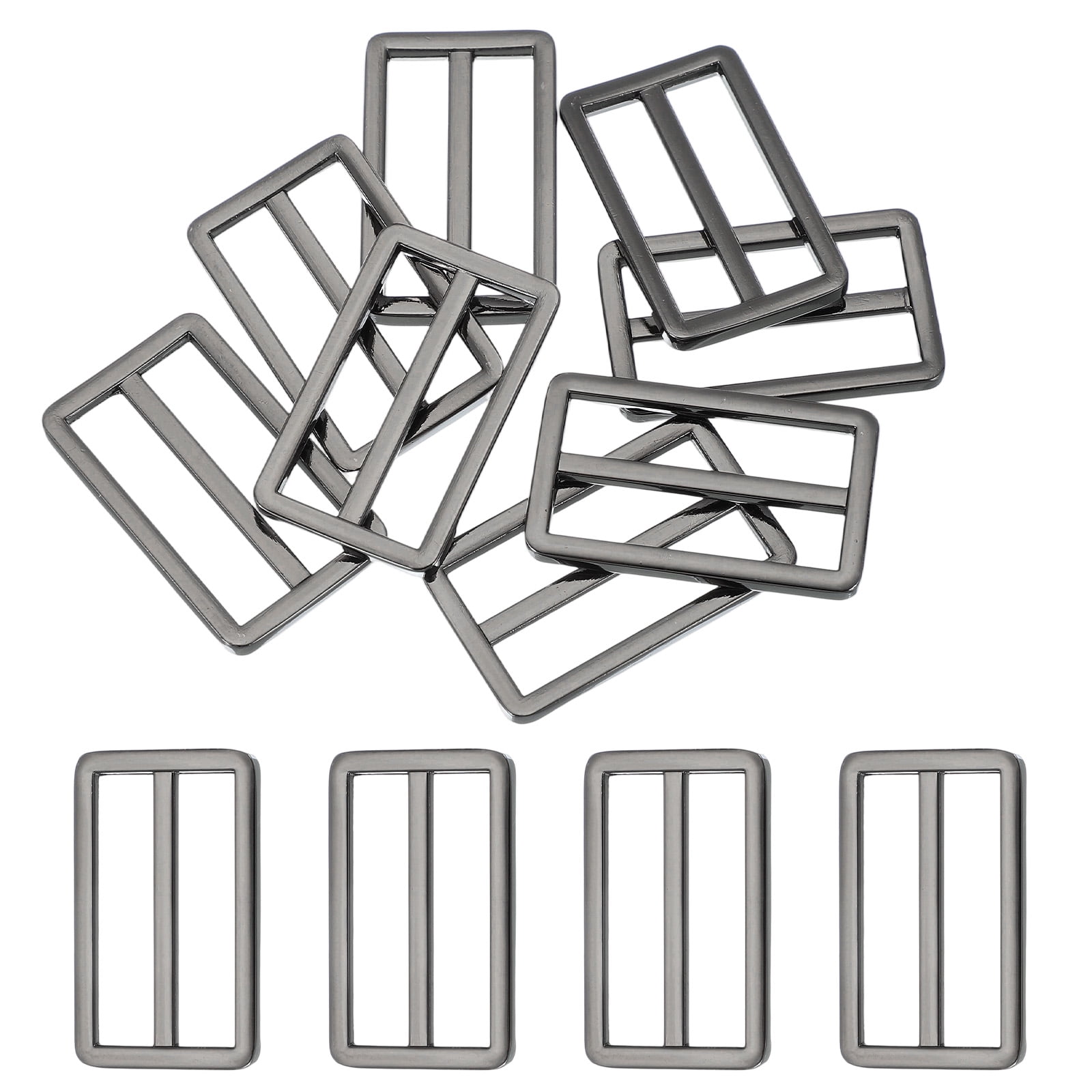 8pcs Flat Metal Slide Buckle, 1.5" Zinc Alloy Adjustable Buckles ...