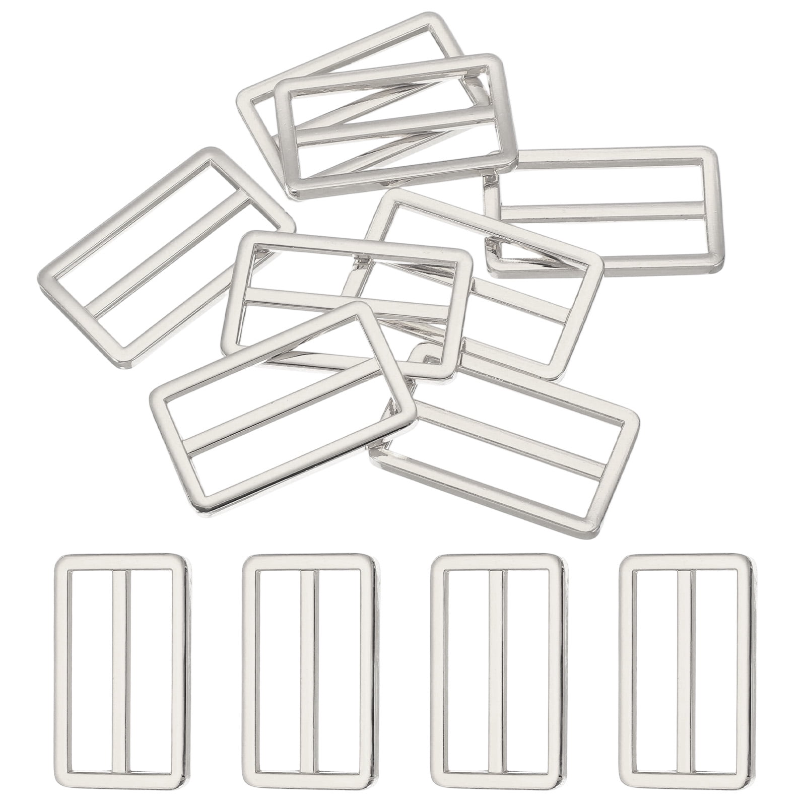 8pcs Flat Metal Slide Buckle, 1.5" Zinc Alloy Adjustable Buckles ...
