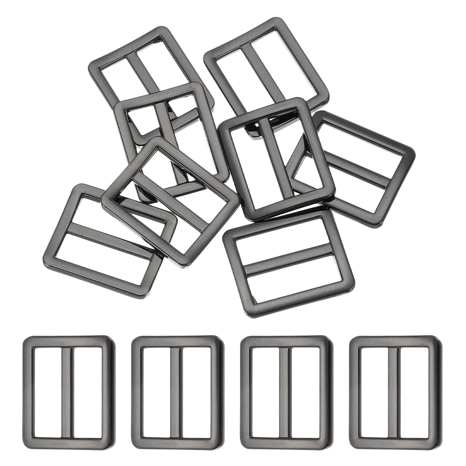8pcs Flat Metal Slide Buckle, 1" Zinc Alloy Adjustable Buckles, Webbing ...