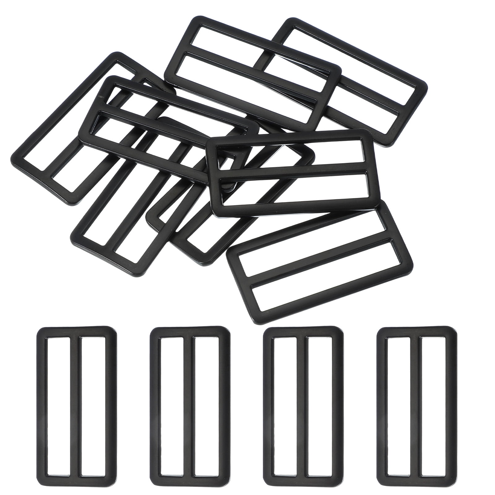 8pcs Flat Metal Slide Buckle, 2" Zinc Alloy Adjustable Buckles, Webbing ...