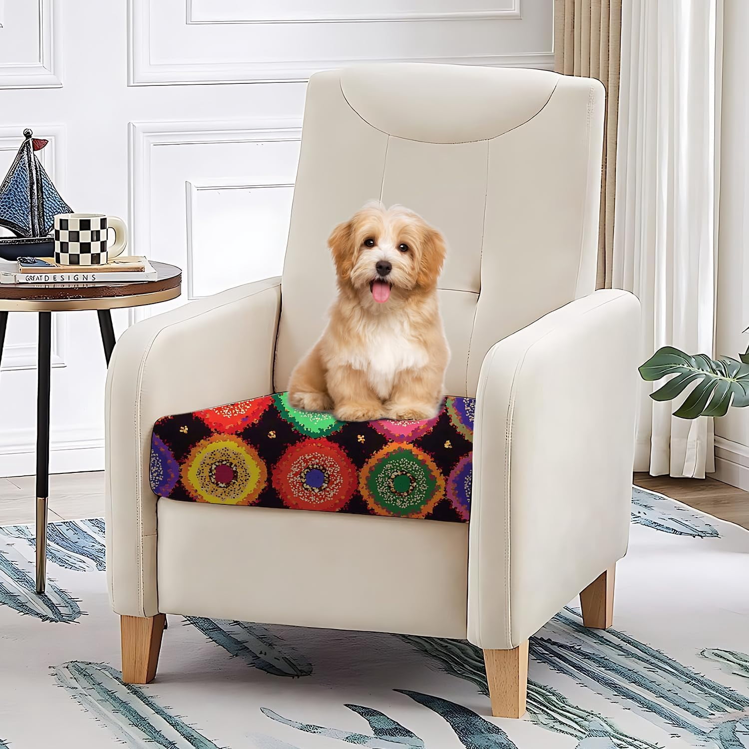 8pcs Gradient Color Dot Printed Couch Cushion Covers - Washable ...