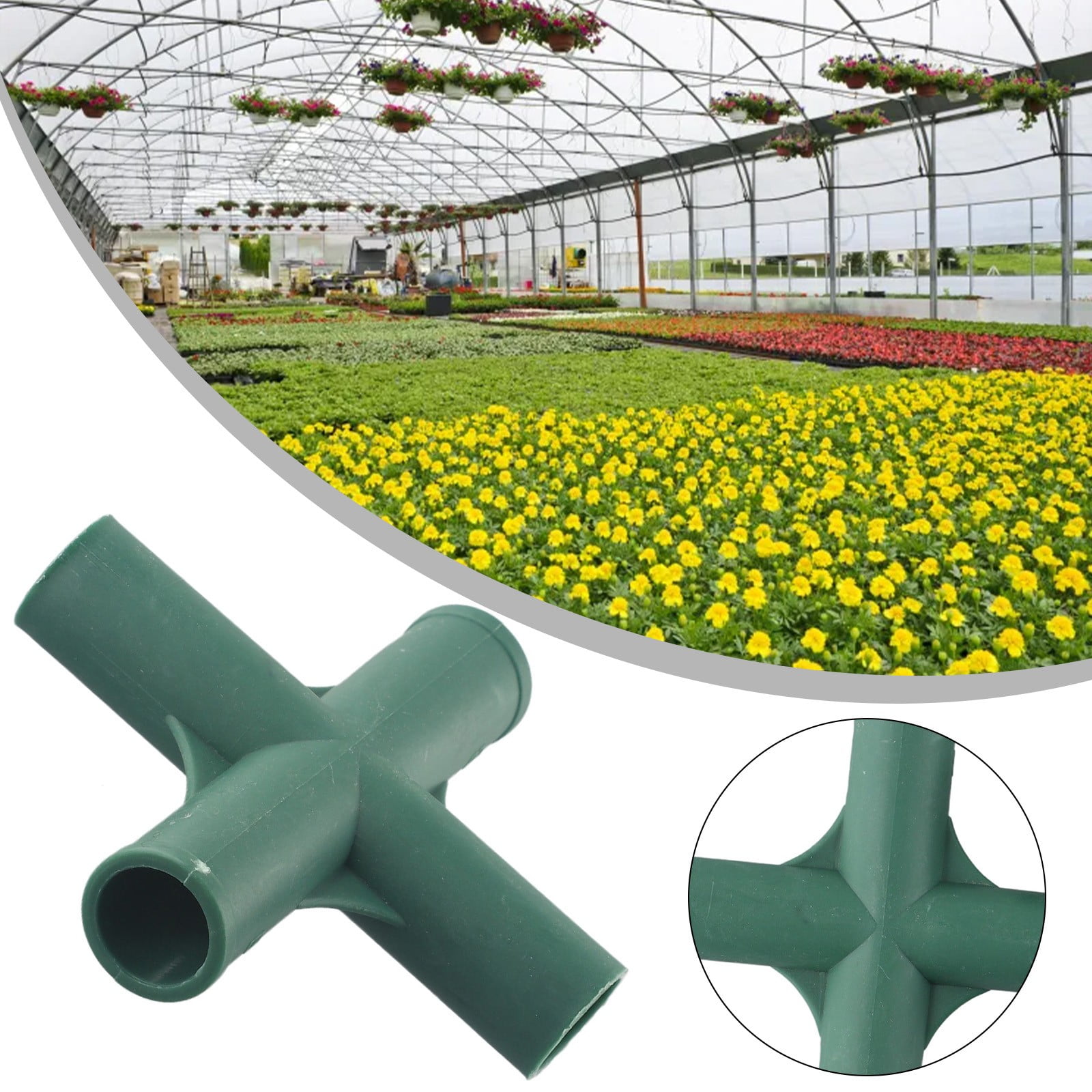 8pcs Greenhouse Frame Joint Connector 19mm Heavy Duty Pipe Frame Awning ...