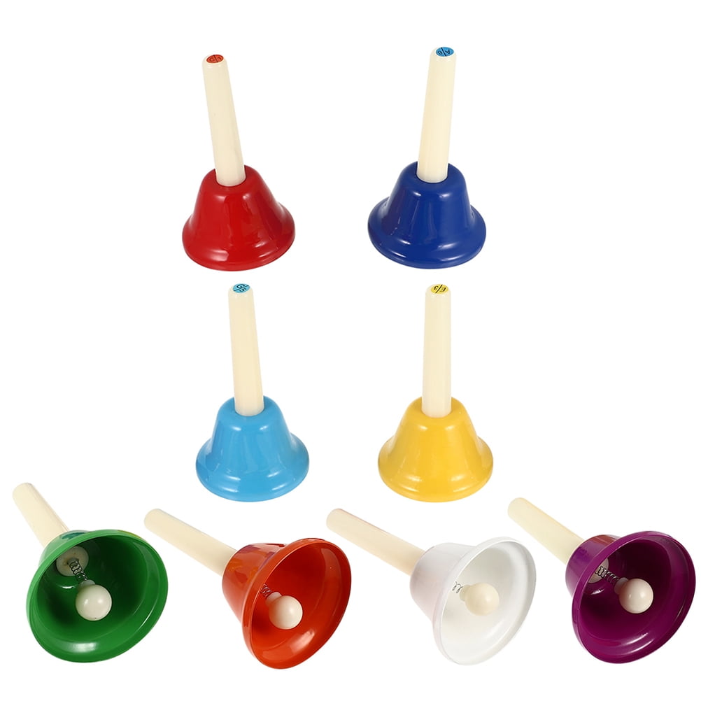 8pcs Hand Bell Portable 8 Note Handbells Toys Hand Bell Percussion ...