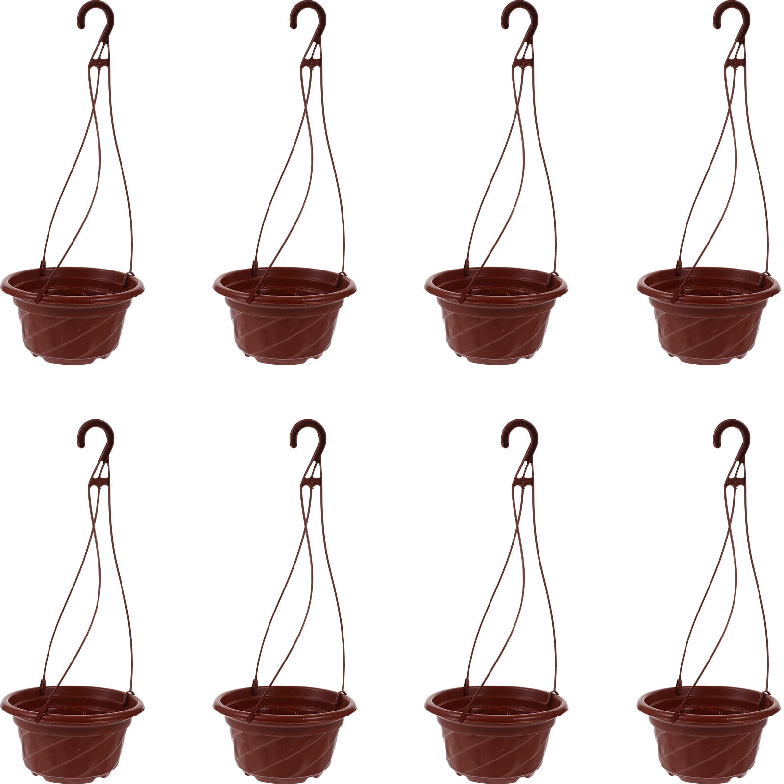 8pcs Decorative Plastic Hanging Planter, Indoor/Outdoor Flower Pot ...