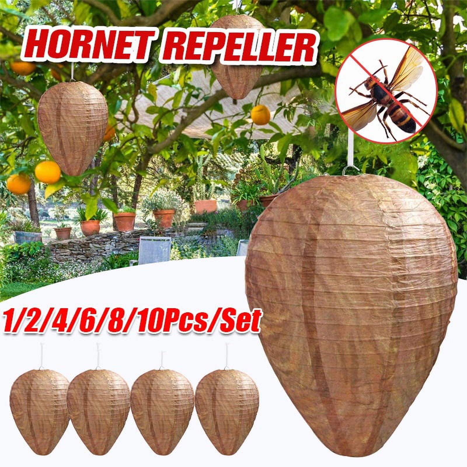 8pcs Hanging Wasp Bee Trap Fly Insect Simulated Wasp Nest Effective ...