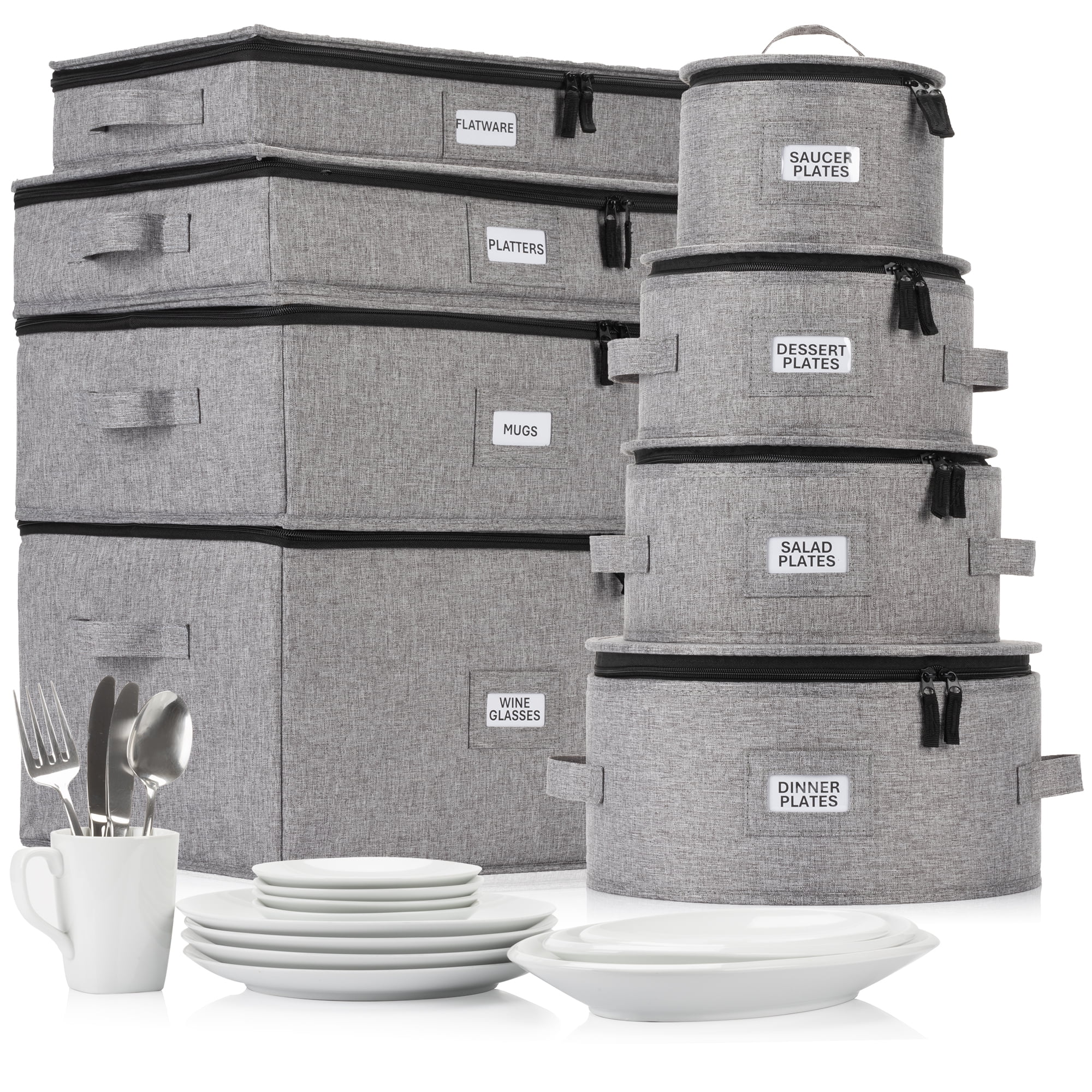 8pcs Hard Shell China Storage Containers, Mug Storage Box, Wine Glass ...