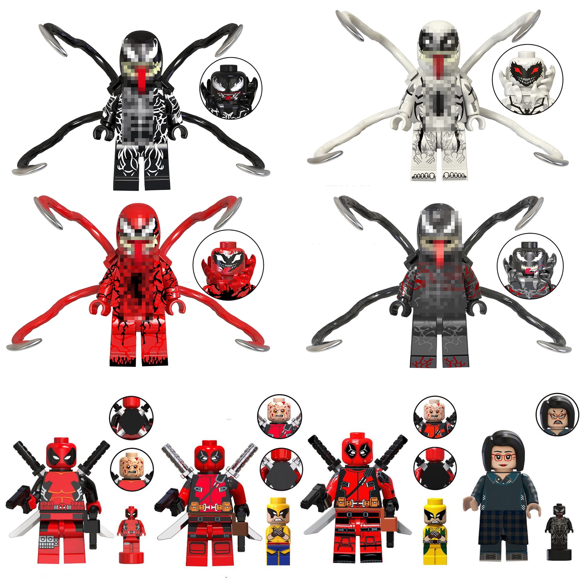 8pcs Hero Action Figures Building Blocks Assembles Toys Collectible ...