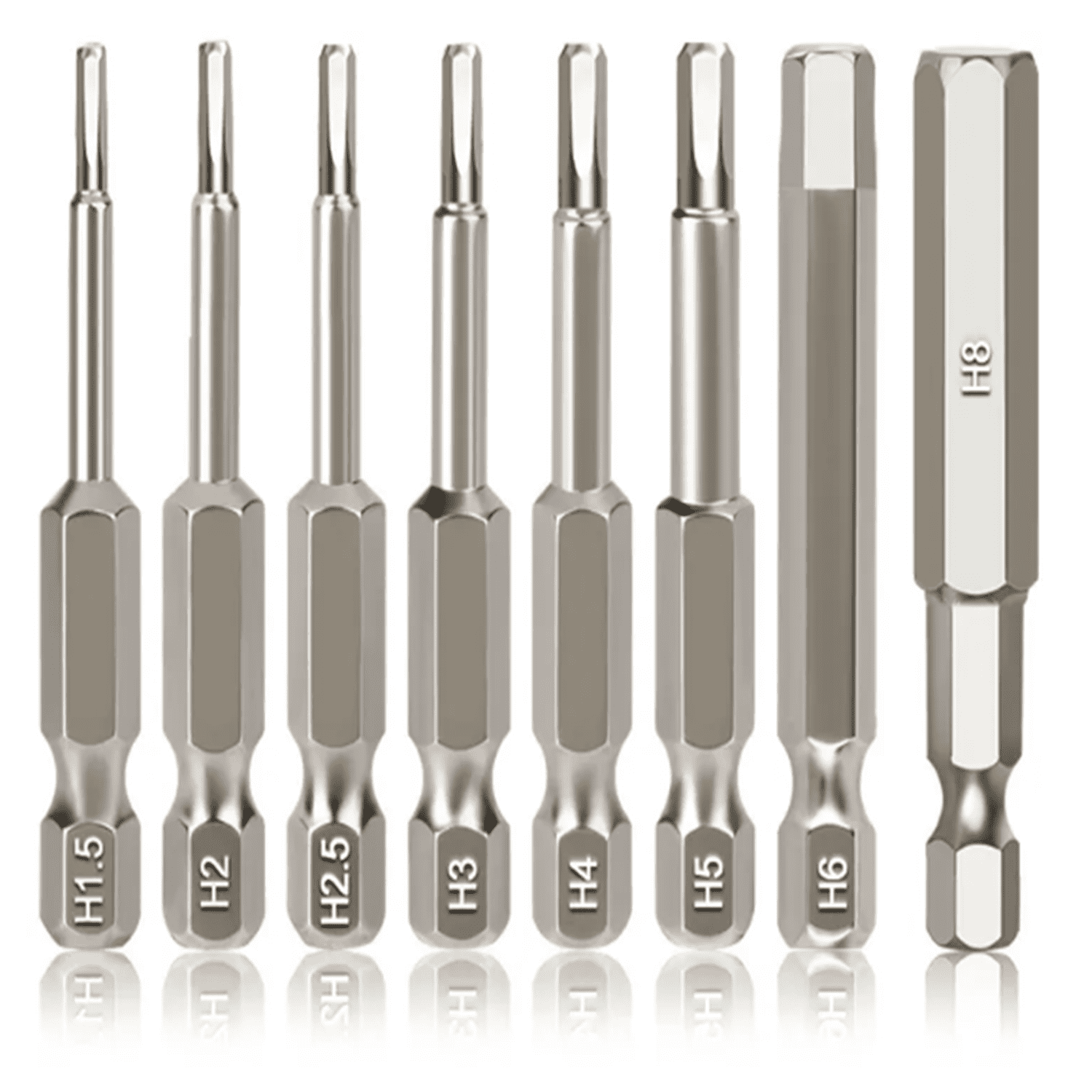 Tonsiki Hex Head Allen Wrench Drill Bits Set, 8 Pieces - Walmart.com