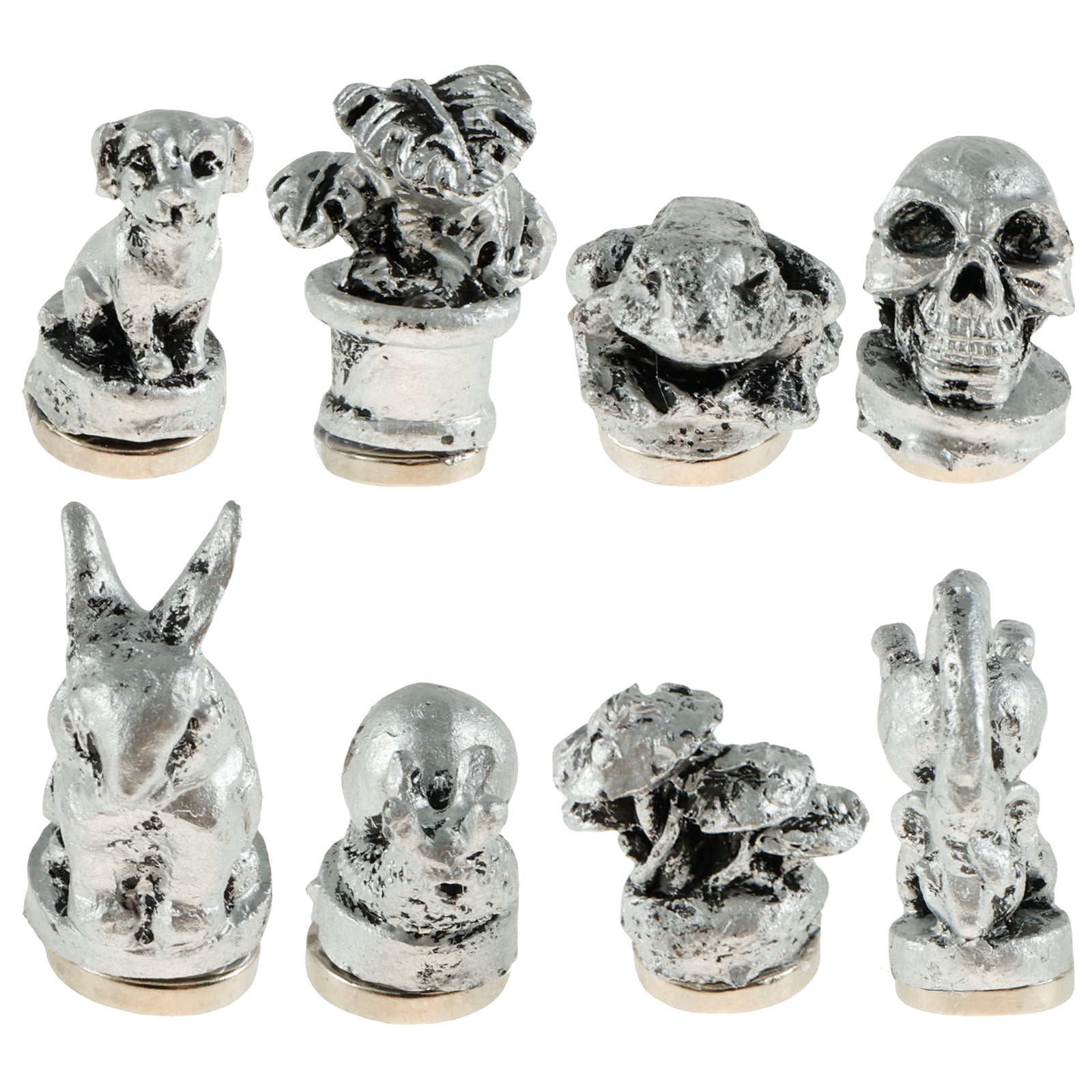 8pcs Hinge Head Home Decoration Hinge Head Topper Silver Animal Door ...