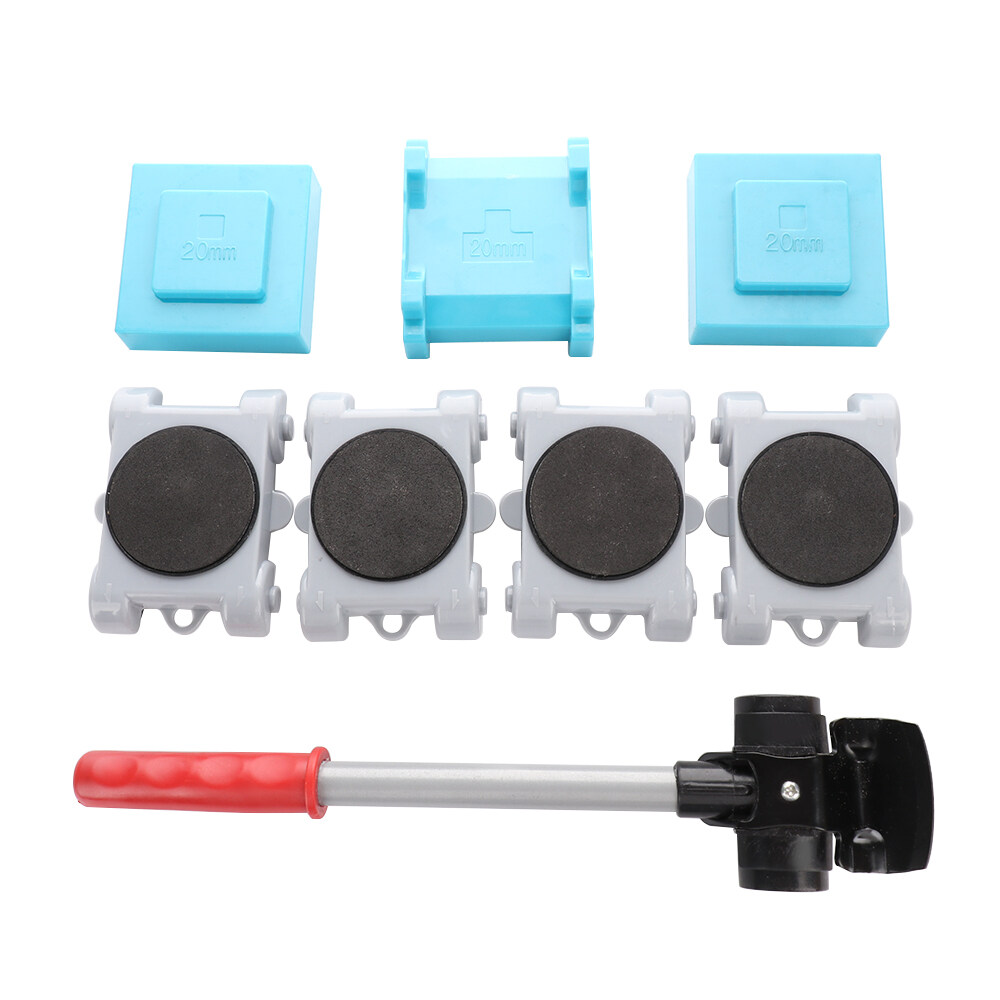 8pcs Home Trolley Easy Furniture Lifter Mover Tool Set Moving Sliders ...