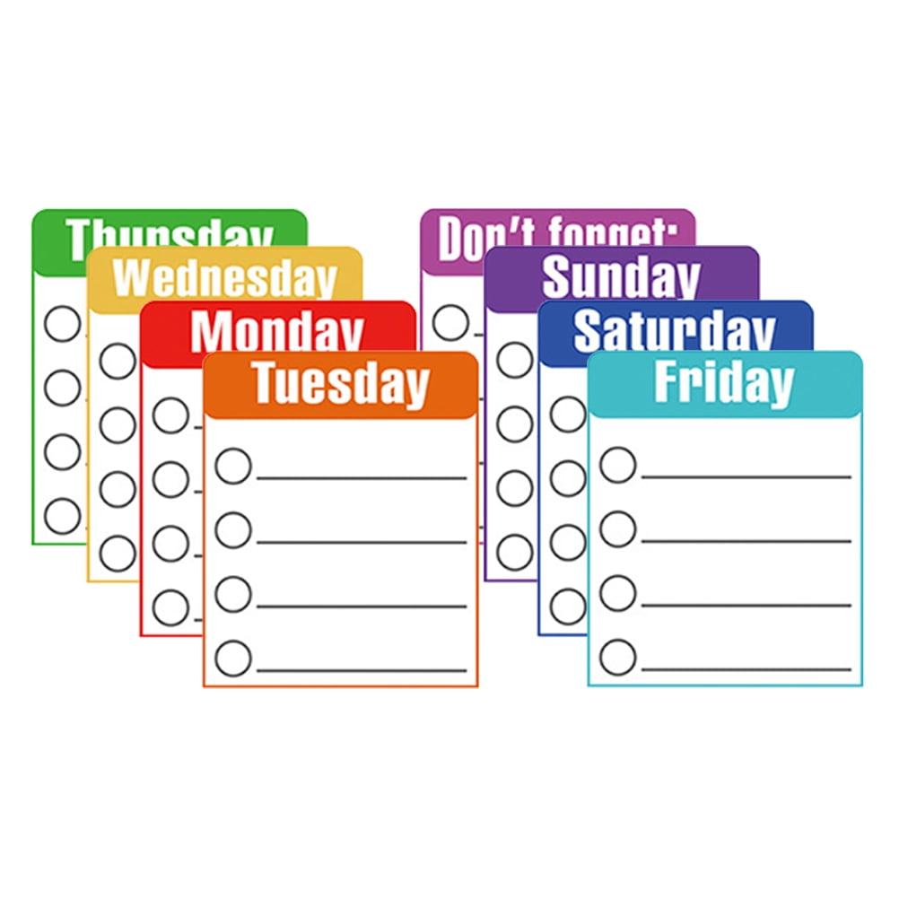 8pcs Home Whiteboard Dry Erase Sheet Erasable White Board Sticker White ...