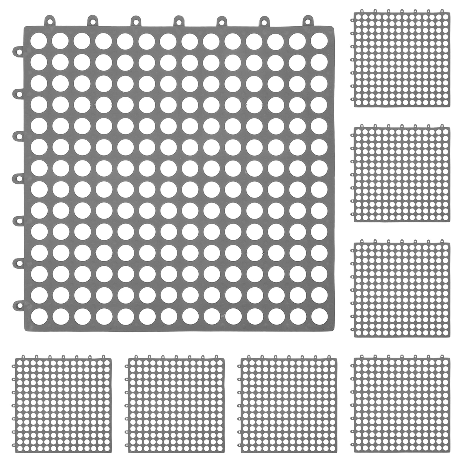 8pcs Interlocking Drainage Mat Anti-Slip Splicing Drainage Floor Mats ...