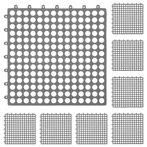 8pcs Interlocking Drainage Mat Anti-Slip Splicing Drainage Floor Mats ...