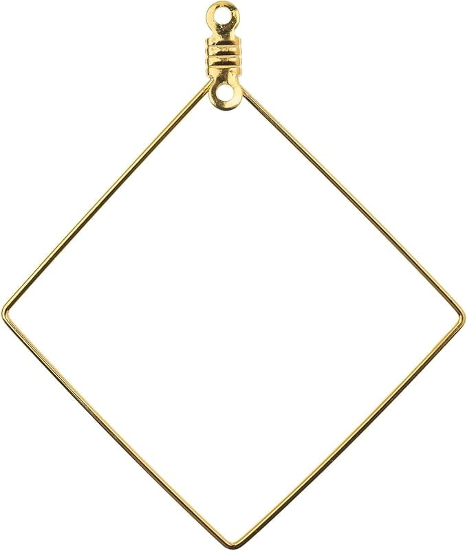 8pcs John Bead Must Have Findings 40x46mm Gold Jewelry Earring Diamond ...