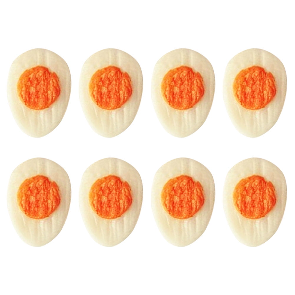 8pcs Kitchen Miniature Half Egg Kids Pretend Play Toys Boiled Eggs ...