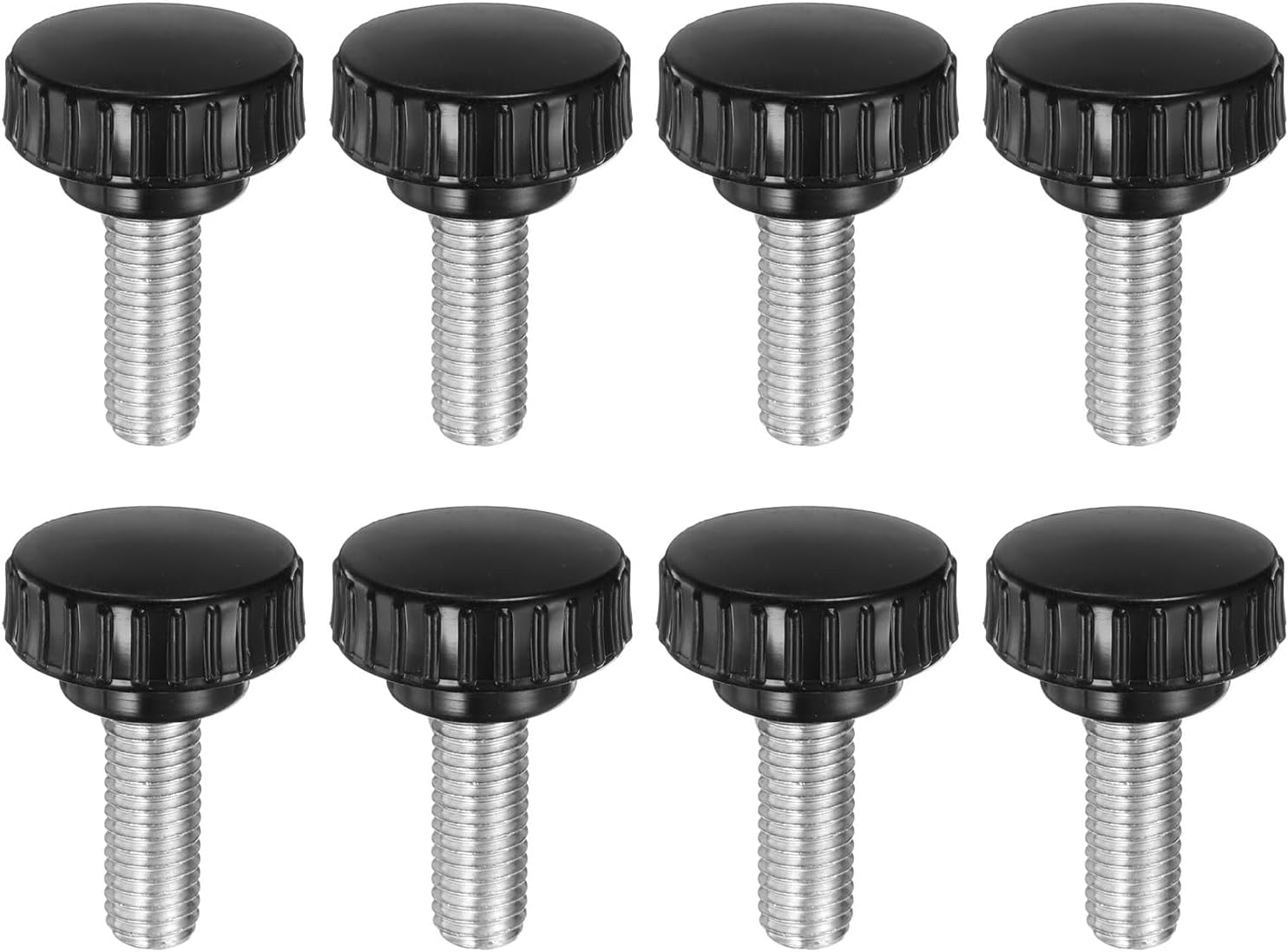 8pcs Knurled Clamping Knobs M10 x 25mm Metric Zinc Plated Carbon Steel Male Thread Thumb Screw ...