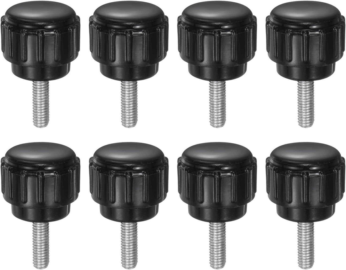 8pcs Knurled Clamping Knobs M3 x 10mm Metric Zinc Plated Carbon Steel Male Thread Thumb Screw on ...