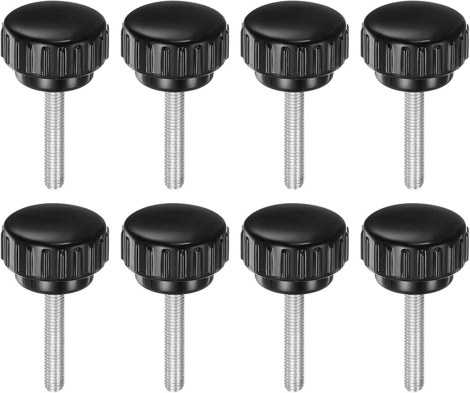 8pcs Knurled Clamping Knobs M5 x 30mm Metric Zinc Plated Carbon Steel Male Thread Thumb Screw on ...