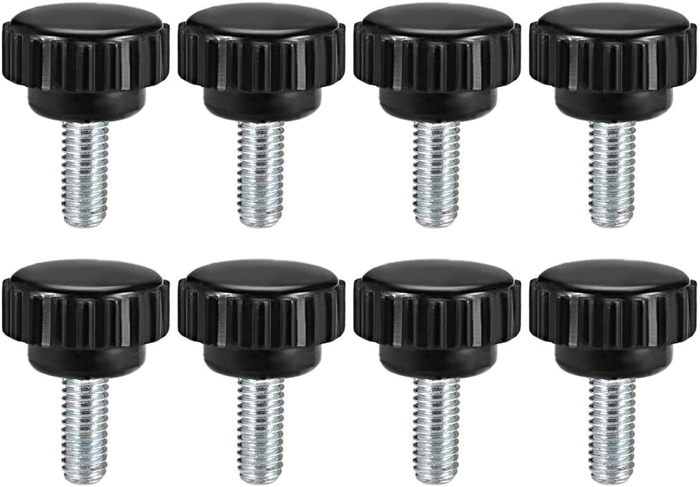 8pcs Knurled Clamping Knobs M6 x 10mm Metric Zinc Plated Carbon Steel ...