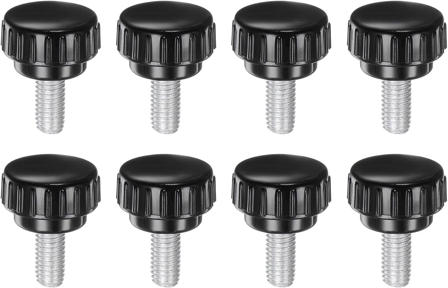 8pcs Knurled Clamping Knobs M8 x 16mm Metric Zinc Plated Carbon Steel Male Thread Thumb Screw on ...