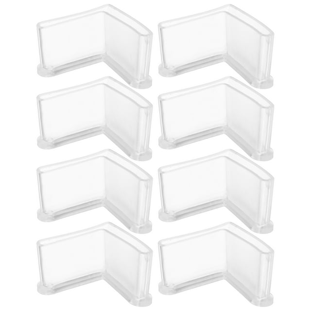 8pcs L Shaped Furniture Angle Pads Rubber Foot Leg Cover Protectors ...