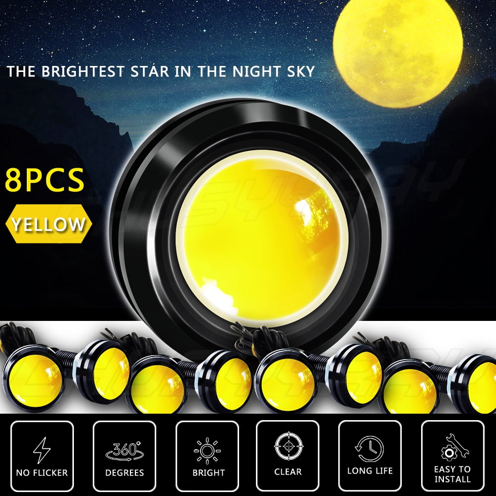 8pcs LED Amber Grille Lights Kit Universal Fit for Ford Truck SUV SVT ...
