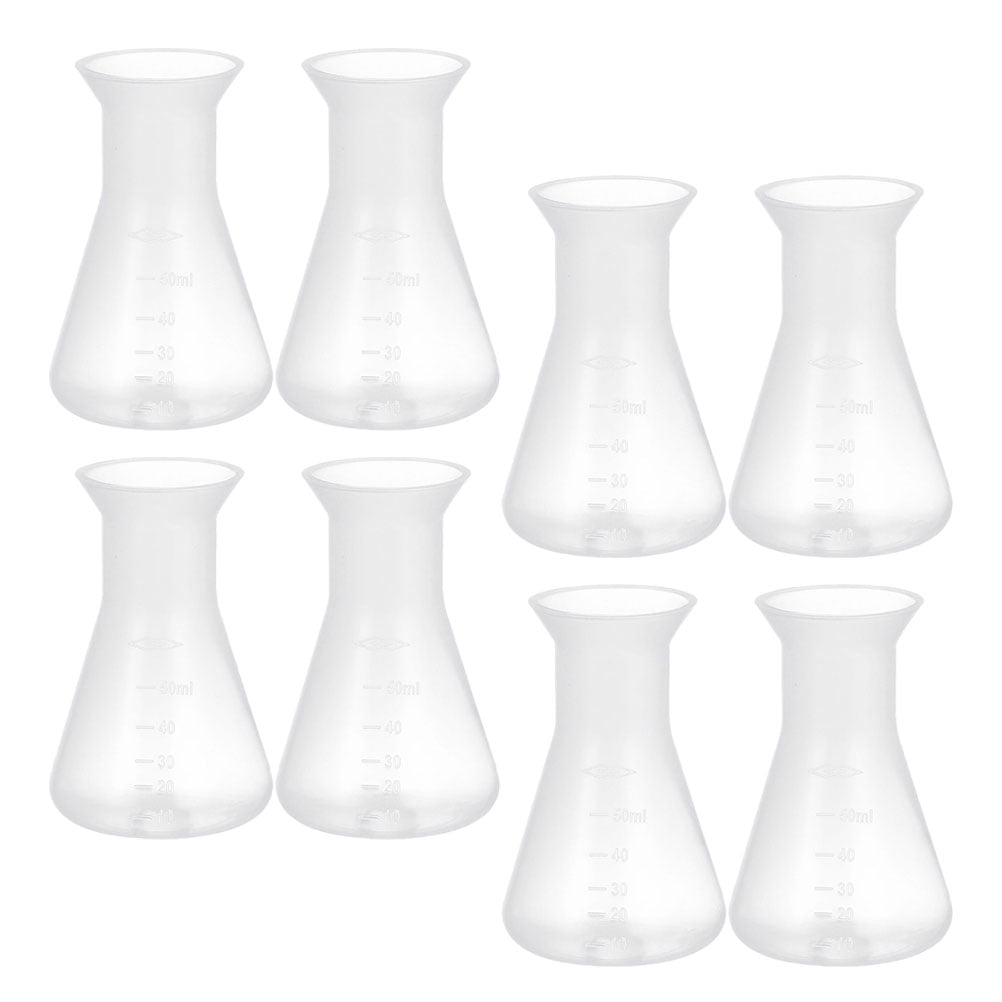 8pcs Labs Erlenmeyer Flasks Science Experiment Flask Conical Flasks ...