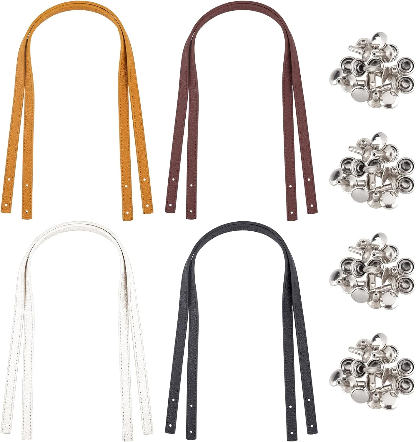 8pcs Leather Bag Strap Replacement 22.6 Inch Handmade Leather Purse ...