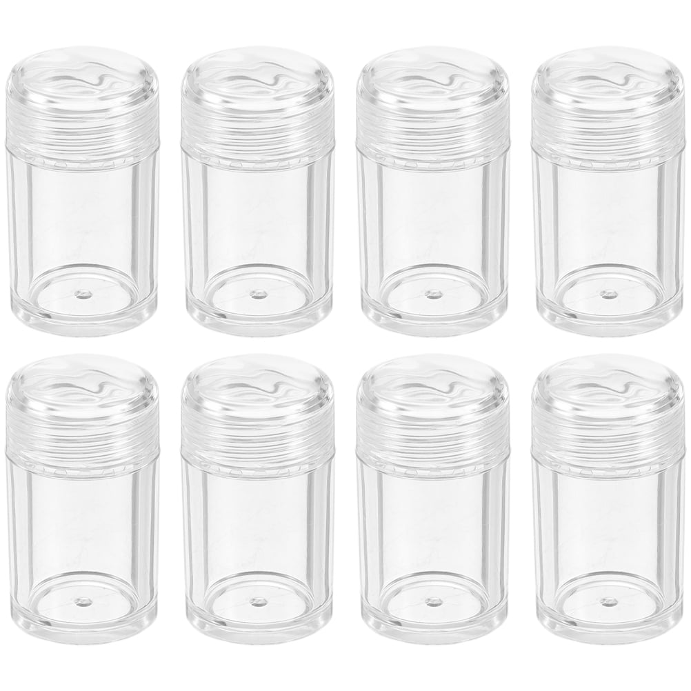 Worgeous 8pcs Transparent Plastic Loose Powder Containers 10ML ...