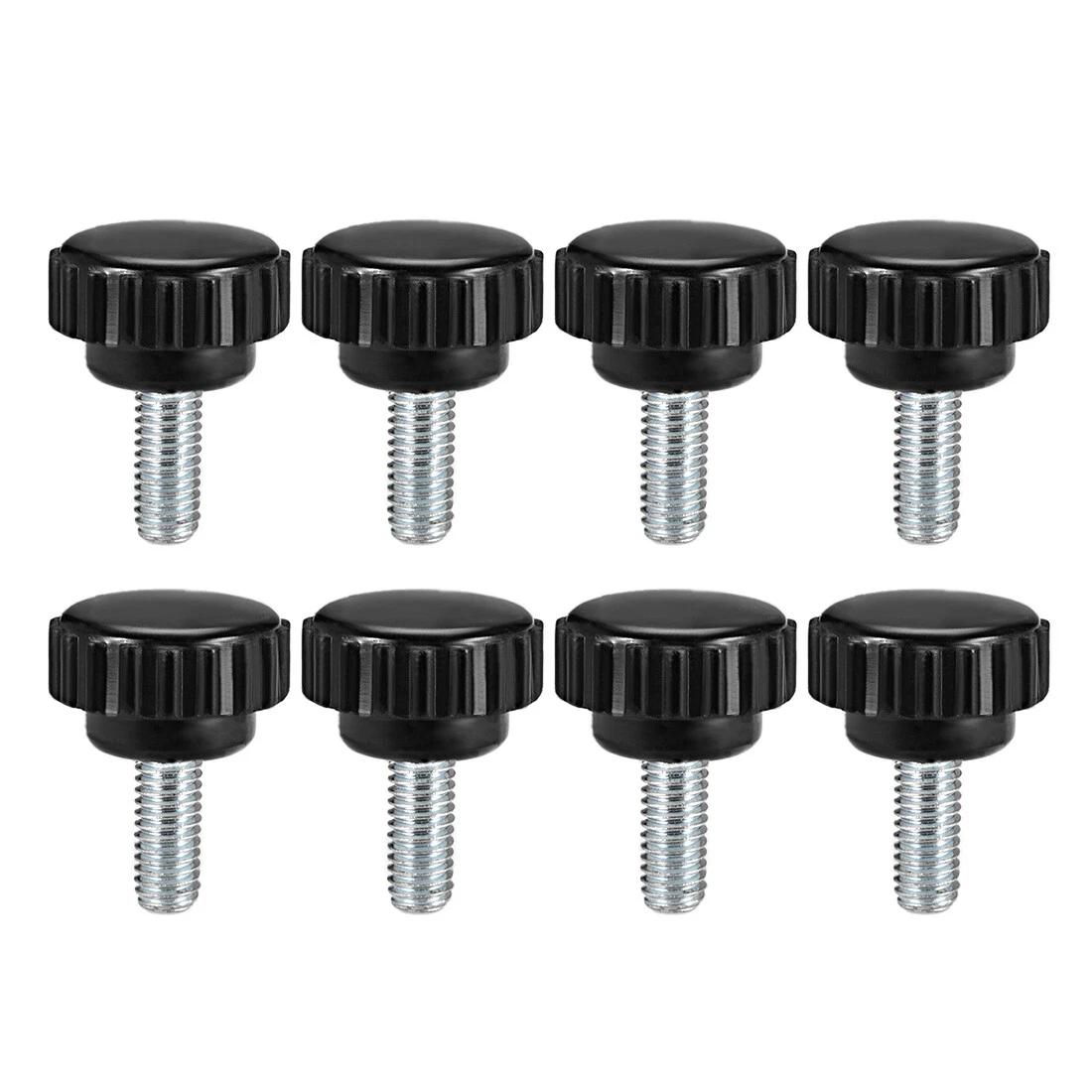 8pcs M6 10mm Male Thread Round Knurled Clamping Knobs Grip Thumb Screw ...
