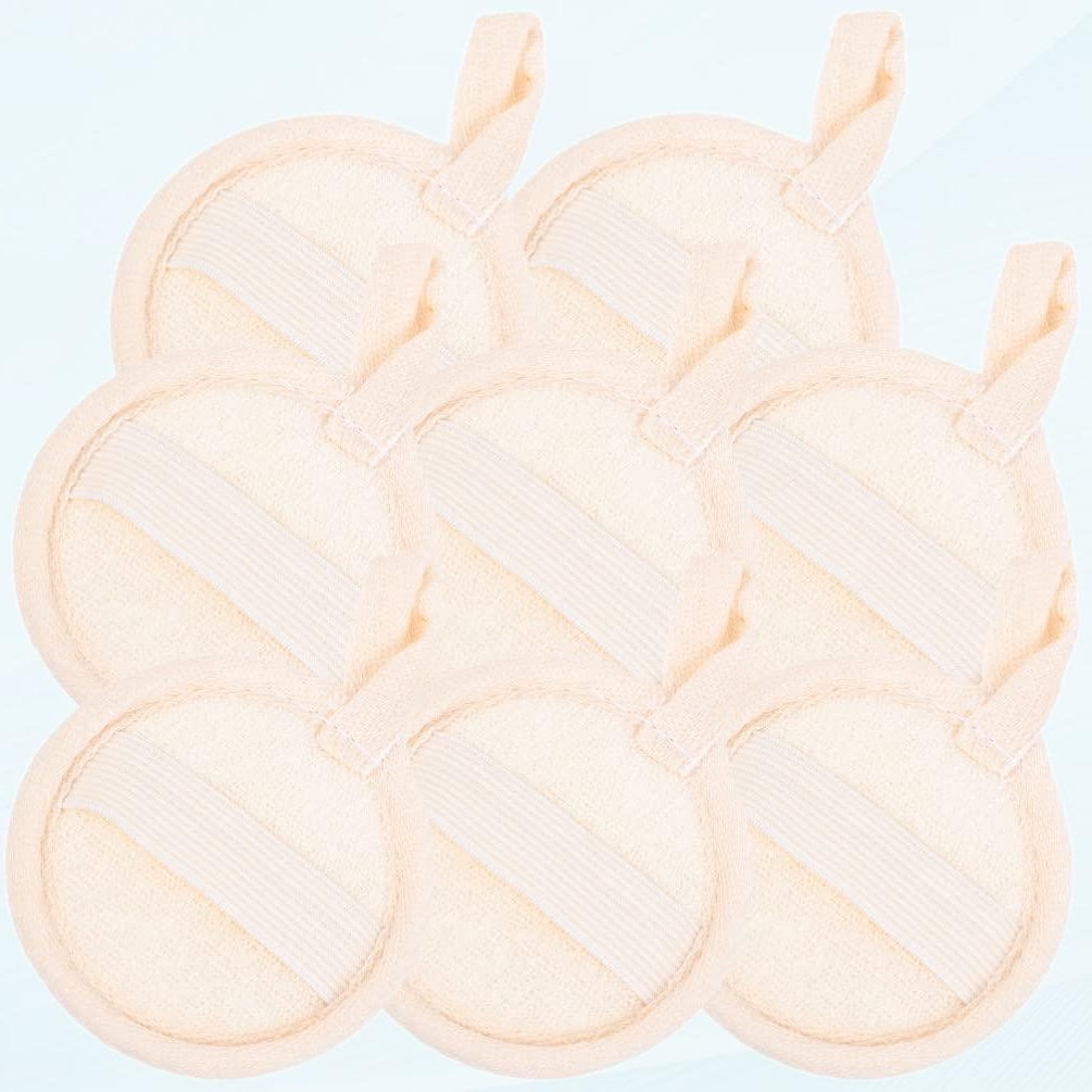 8pcs Makeup Remover Face Pad Natural Cotton Loofah Mat Puff Facial Pad ...