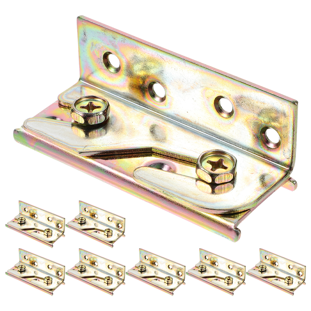 8pcs Metal Bed Frame Bed Post Bracket Metal Bed Rail Hooks Bed Hinge ...