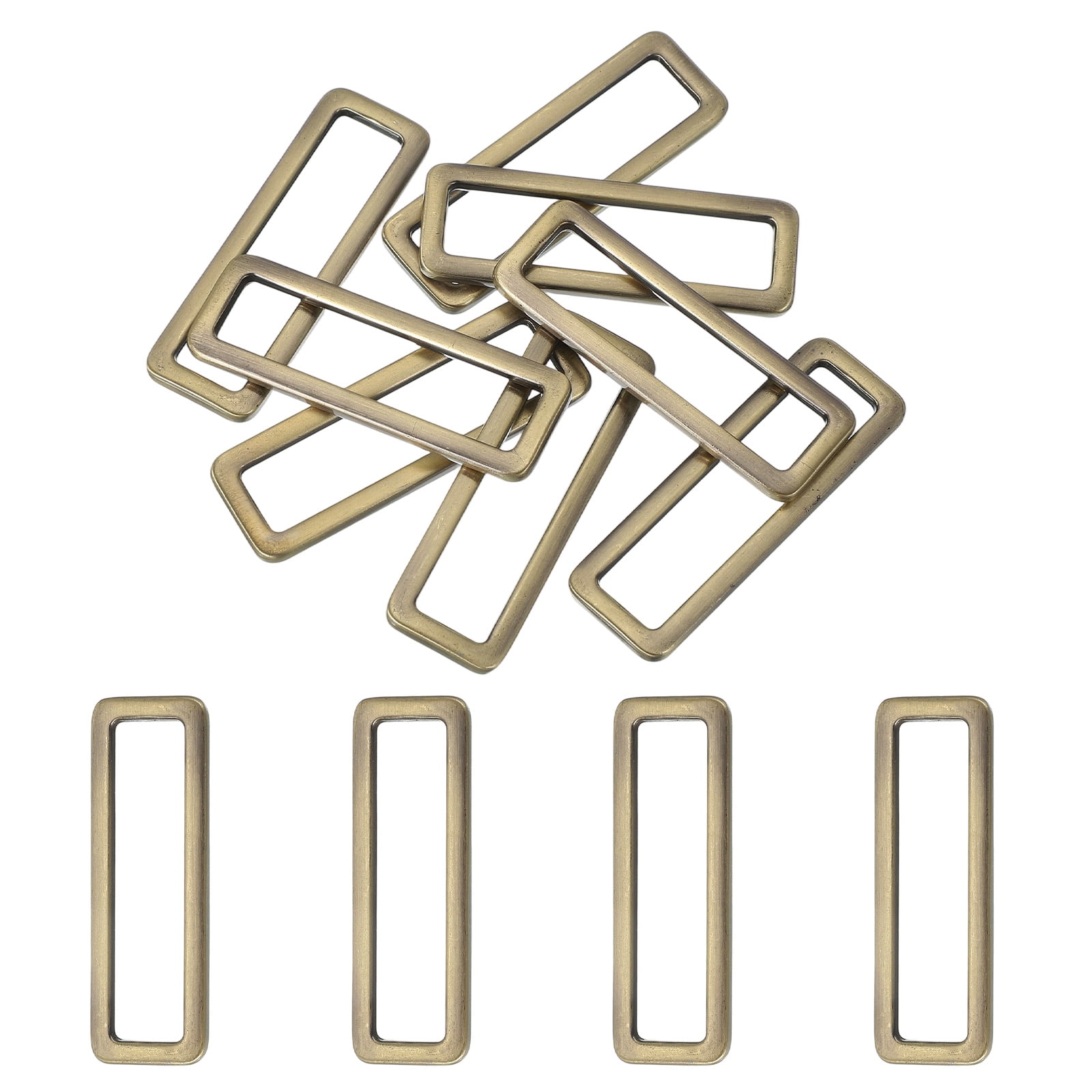 8pcs Metal Flat Rectangle Ring, 50mm(2inch) Metal Rectangular Buckle ...