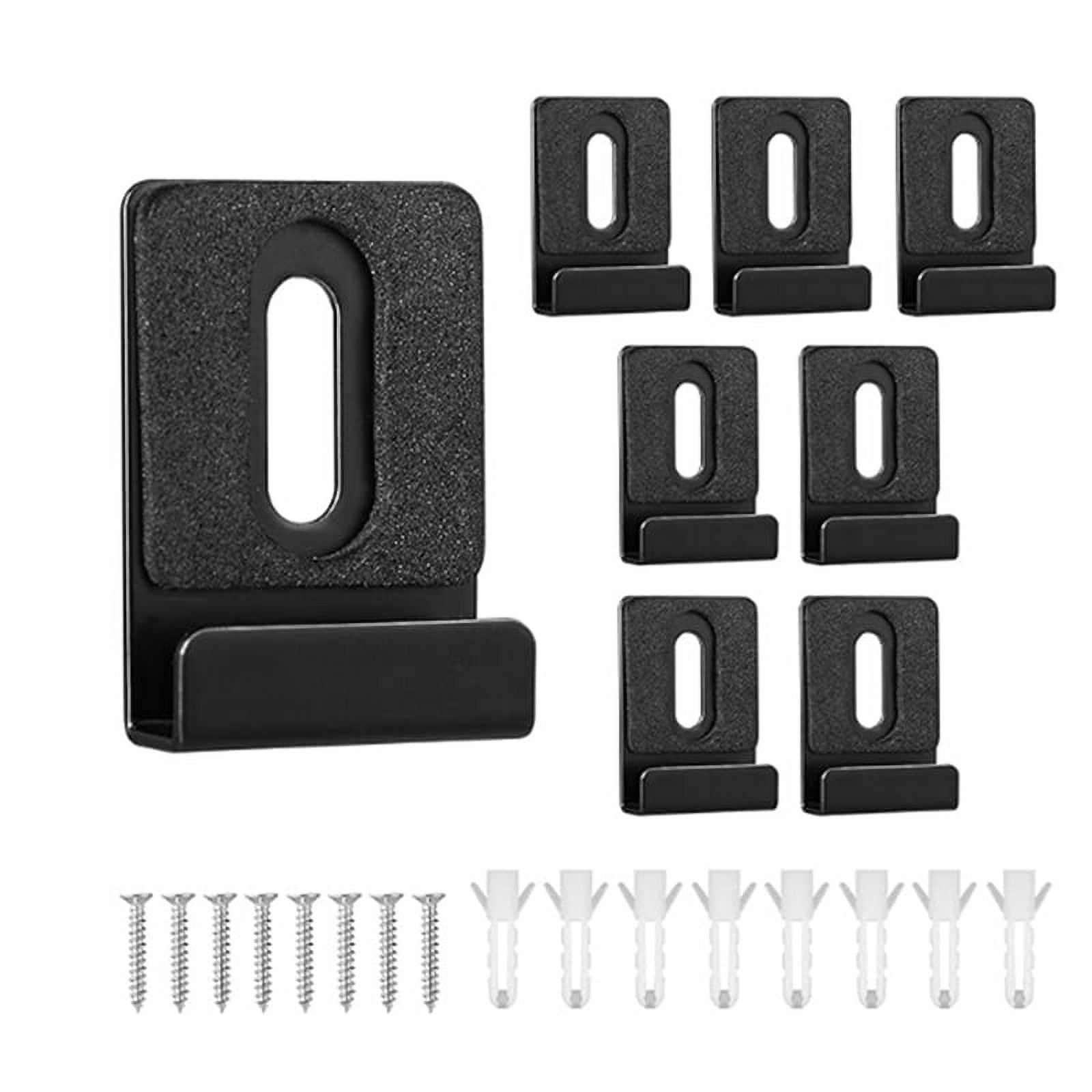 8pcs Metal Mirror Holder Kit, Clips with Screws Rubber Pads Hooks Heavy Duty Hanger Hardware ...