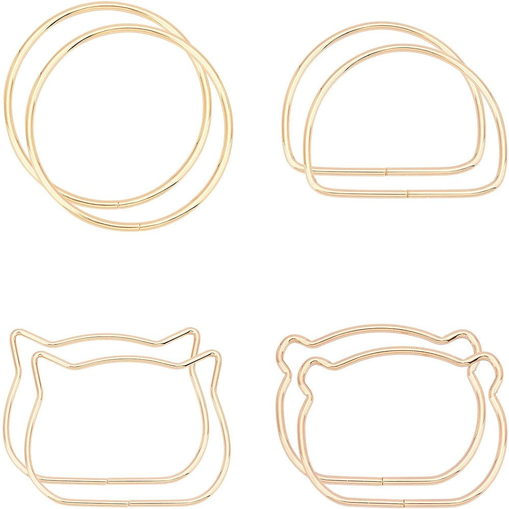 8pcs Metal bag Handle 4 styles Metal Handbag Handle Iron Purse Handle ...