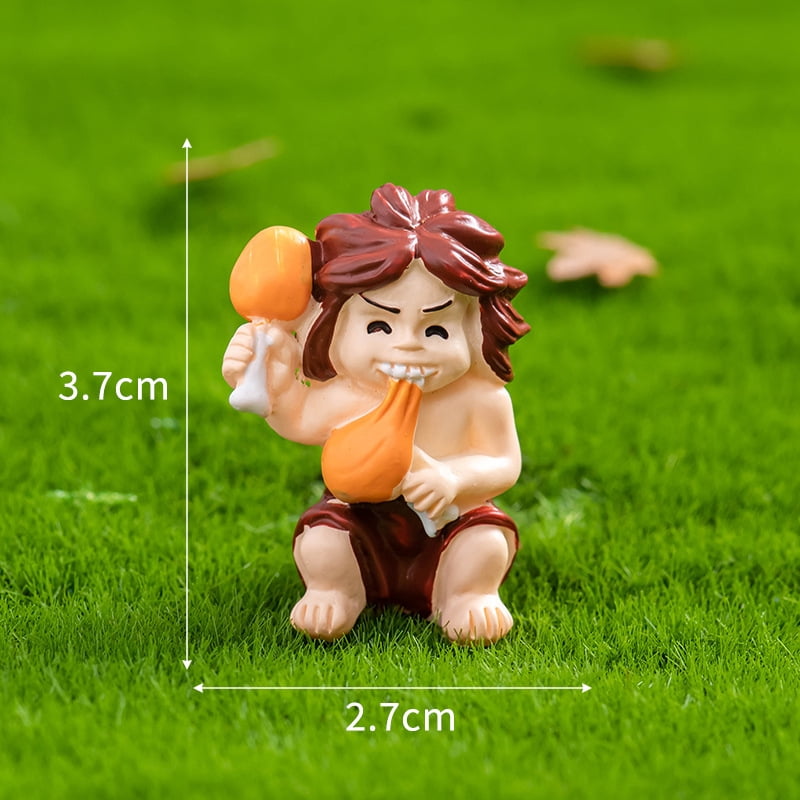 8pcs Micro landscape primitive tribal figures ornaments forest ...
